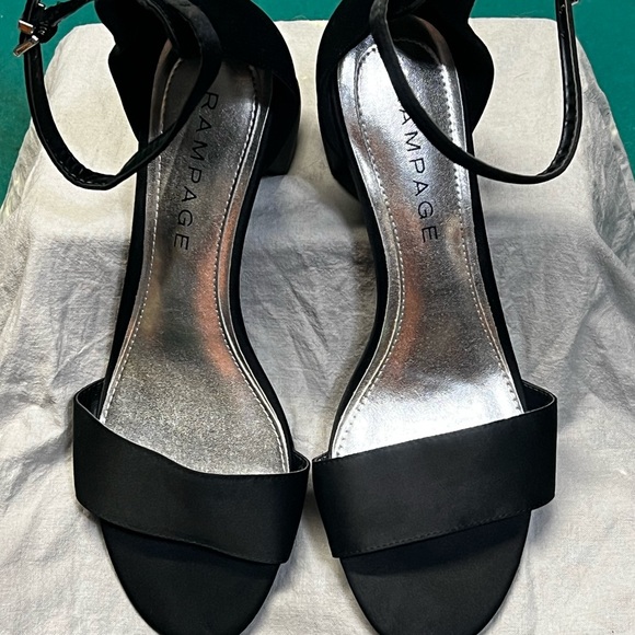 Rampage | Shoes | Rampage Sling Back Pumps Heels Straps Sandals Black ...